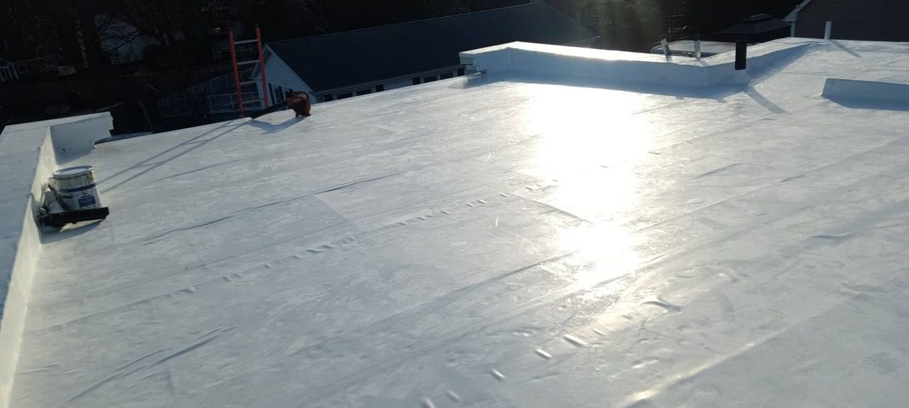 54 Solaris Rd, Hyde Park MA: White 60-mil PVC Roof Install